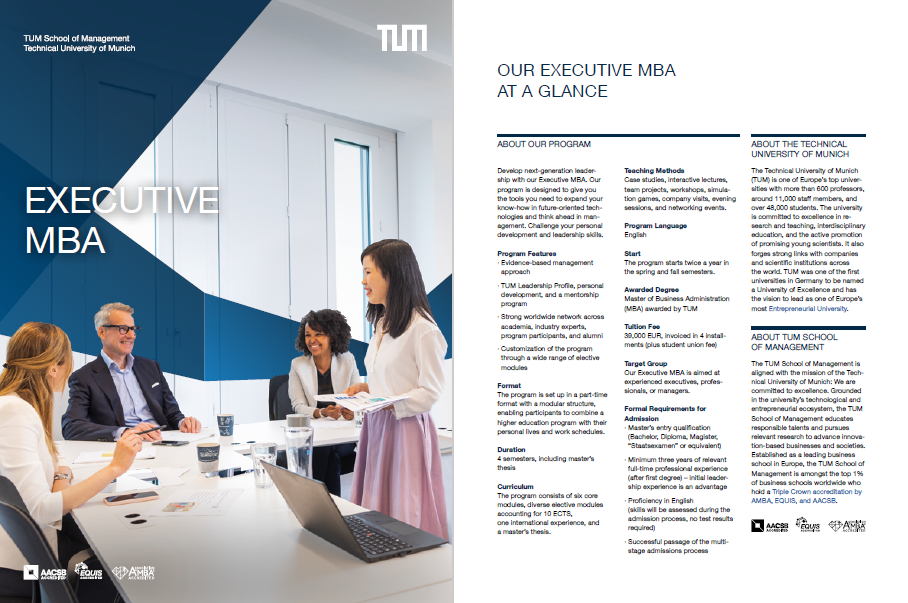 Executive MBA - TUM Executive & Professional Education